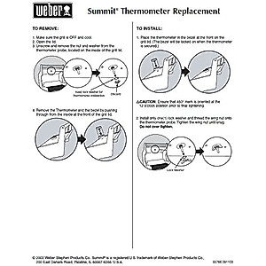 Weber # 60393 Genesis/Summit Thermometer without Tab