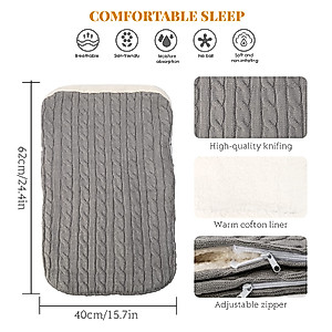 oenbopo Newborn Baby Swaddle Blanket Wrap, Thick Baby Kids Toddler Knit Soft Warm Fleece Blanket Swaddle Sleeping Bag Sack Sleep Bag Stroller Unisex Wrap for 0-13 Month Baby Boys Girls
