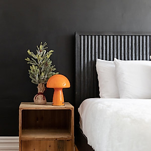 Valley Cruise Press Midcentury Mushroom Lamp - Imported Glass Mushroom Table Lamp - Premium LED Touch Lamp for Mid Century Modern Decor or Elevated Mushroom Decor