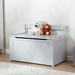 Melissa & Doug Wooden Toy Chest - Gray Furniture for Playroom