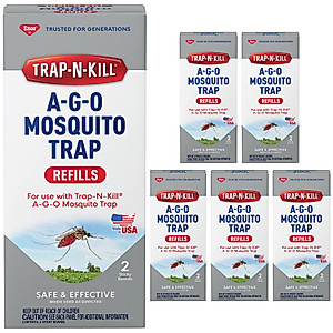 Enoz Trap-N-Kill Mosquito Trap Refills - 2 Replacement Sticky Pads (Pack of 6) - Traps and Kills Mosquitoes - Water and Sticky Pad Design - Safe and Effective - Reusable Mosquito Trap
