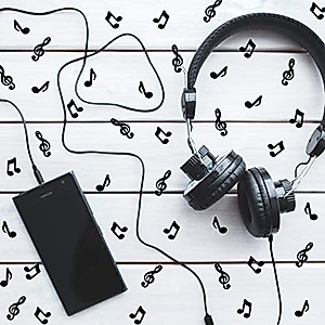 Music Confetti Musical Notes Confetti Black Musical Clef Cutout for Music Party Reception Birthday Wedding Engagement Baby Shower Karaoke Party Decoration Supplies 3 style (Music)