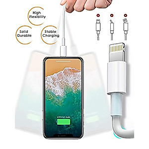 4 Pack [Apple MFi Certified] Apple Charging Cables 6ft, iPhone Chargers Lightning Cable 6 Foot, Fast iPhone Charging Cord for iPhone 12/11/11Pro/11Max/ X/XS/XR/XS Max/8/7, ipad(White)