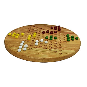 14 inch Solid Oak Wooden Chinese Checkers Board Game