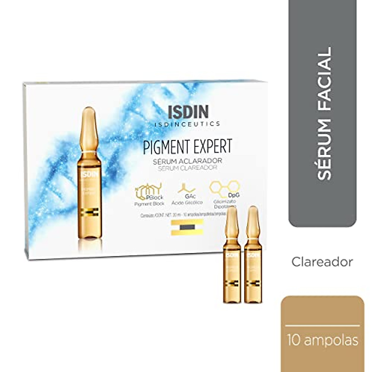 ISDIN Serum Ampoules Flavo-C Ultraglican, Vitamin C and Hyaluronic Acid