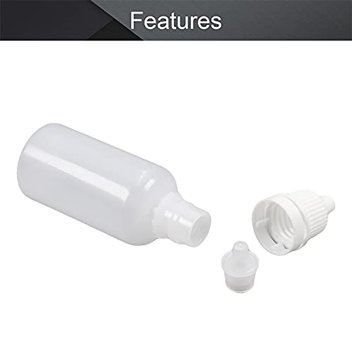 Othmro 0.7oz PE Lab Eye Plastic Dropper Bottles 10pcs, 20ml Squeezable Eye Liquid Dropper Thin Mouth Via of Liquid Sample Seal Storage Bottle with Childproof White Cap