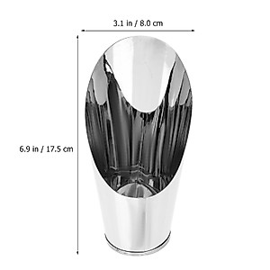 3pcs Soil Shovel Cups Bonsai Soil Scoops Stainless Steel Garden Shovels Small Soil Scoops Gardening Hand Tools Silver