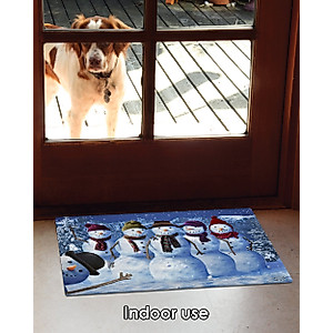 Toland Home Garden 800302 Snowman Photobomb Winter Door Mat 18x30 Inch Outdoor Doormat for Entryway Indoor Entrance