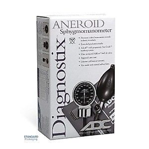 ADC Diagnostix 700 Premium Professional Pocket Aneroid Sphygmomanometer with Adcuff Nylon Blood Pressure Cuff, Adult, Black