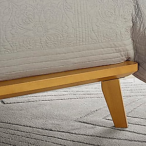 BIKAHOM Luna Wood Platform Full Frame, 8.5 Inch Solid Wood Platform Bed with Under Bed Storage Space, No Box Spring Needed, Strong Wooden Slat System, Easy Assembly, Bedroom Furniture, Honey