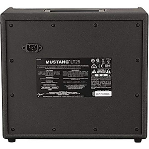 Fender Mustang LT25 Guitar Amp, 25-Watt Combo Amp, 30 Preset Effects with USB Audio Interface for Recording, 12.75Hx14.5Wx8.25D Inches, Wood, Black