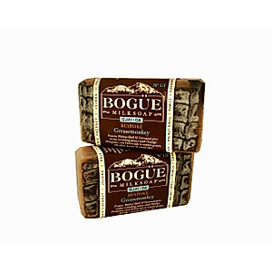 Handmade Goat Milk Soap 2 bars- BOGUE No.13 BESPOKE Greasemonkey Blend has serious scrubbing power. Essential oils of Orange & Vetiver remove grease, help protect & heal working hands.
