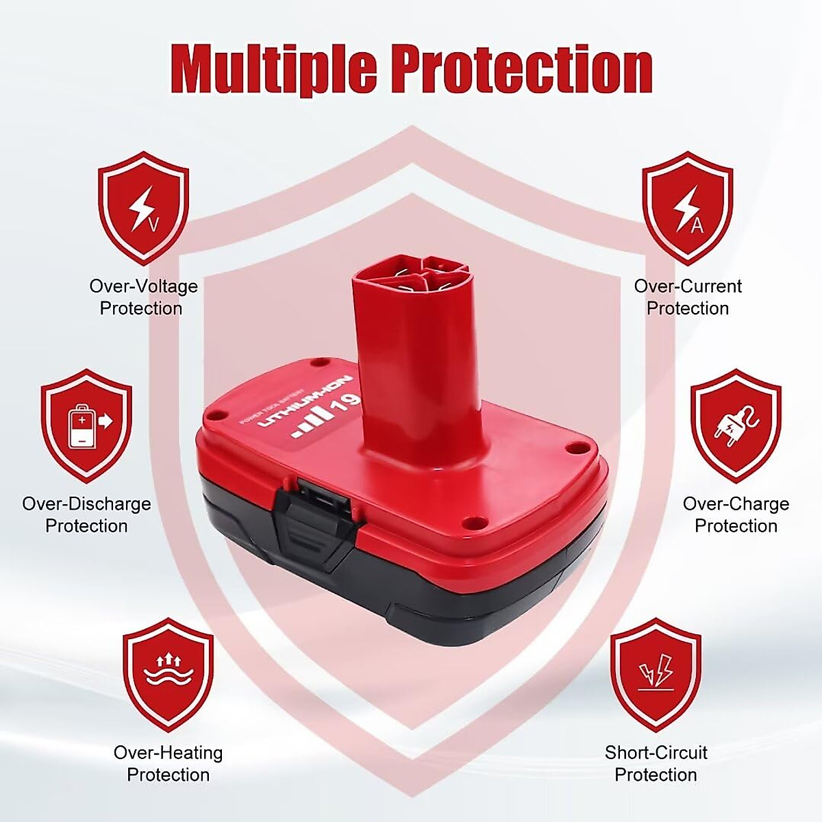 2 Packs 3.0Ah Diehard 19.2V C3 Battery Replacement for Craftsman 19.2 Volt Battery Li-ion Compatible with Craftsman 315.pp2011 315.pp2020 315.113753 130279005 1323903 11375 315.115410 Batteries(Red)