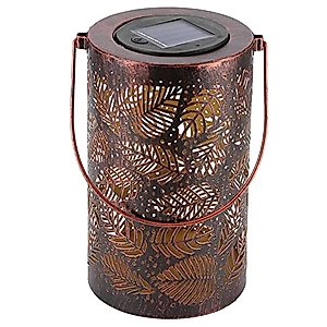 Outdoor Solar Lanterns Hanging Lights Hollowed Out Courtyard Lamp Decorative Wall Lamps for Garden Backyard Home