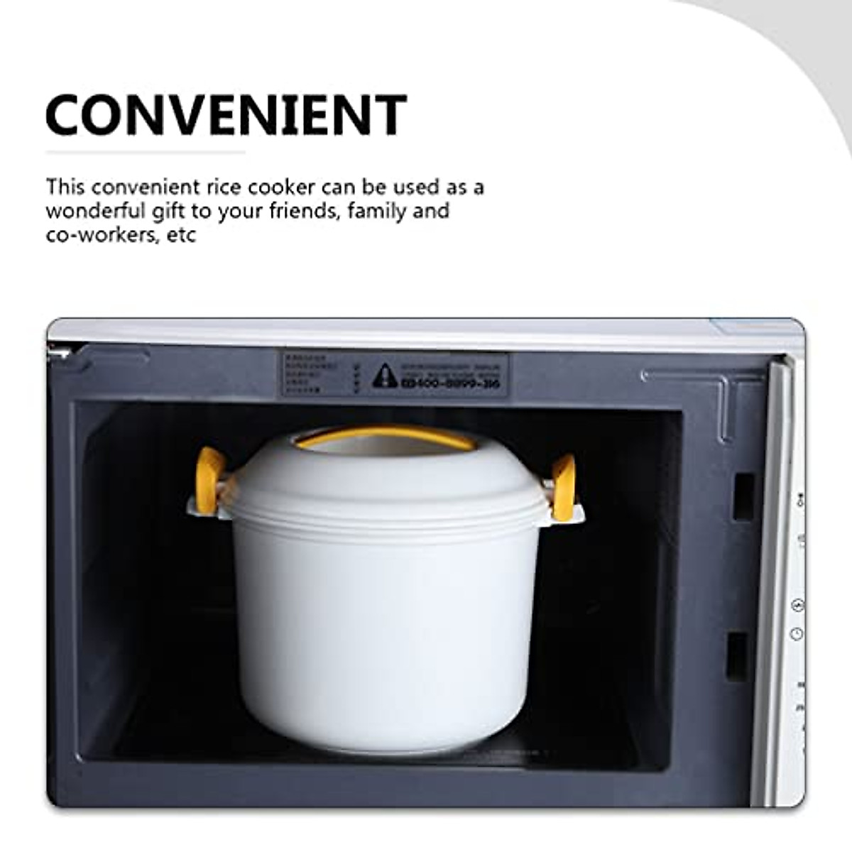 Luxshiny Microwave Pressure Cooker Microwave Rice Cooker Mini Rice Cooker Portable Steamer Pasta Cooker Food Steamer Pot for Cooking Soup Rice Stews and Oatmeal Yellow S Microwave Pasta Pot