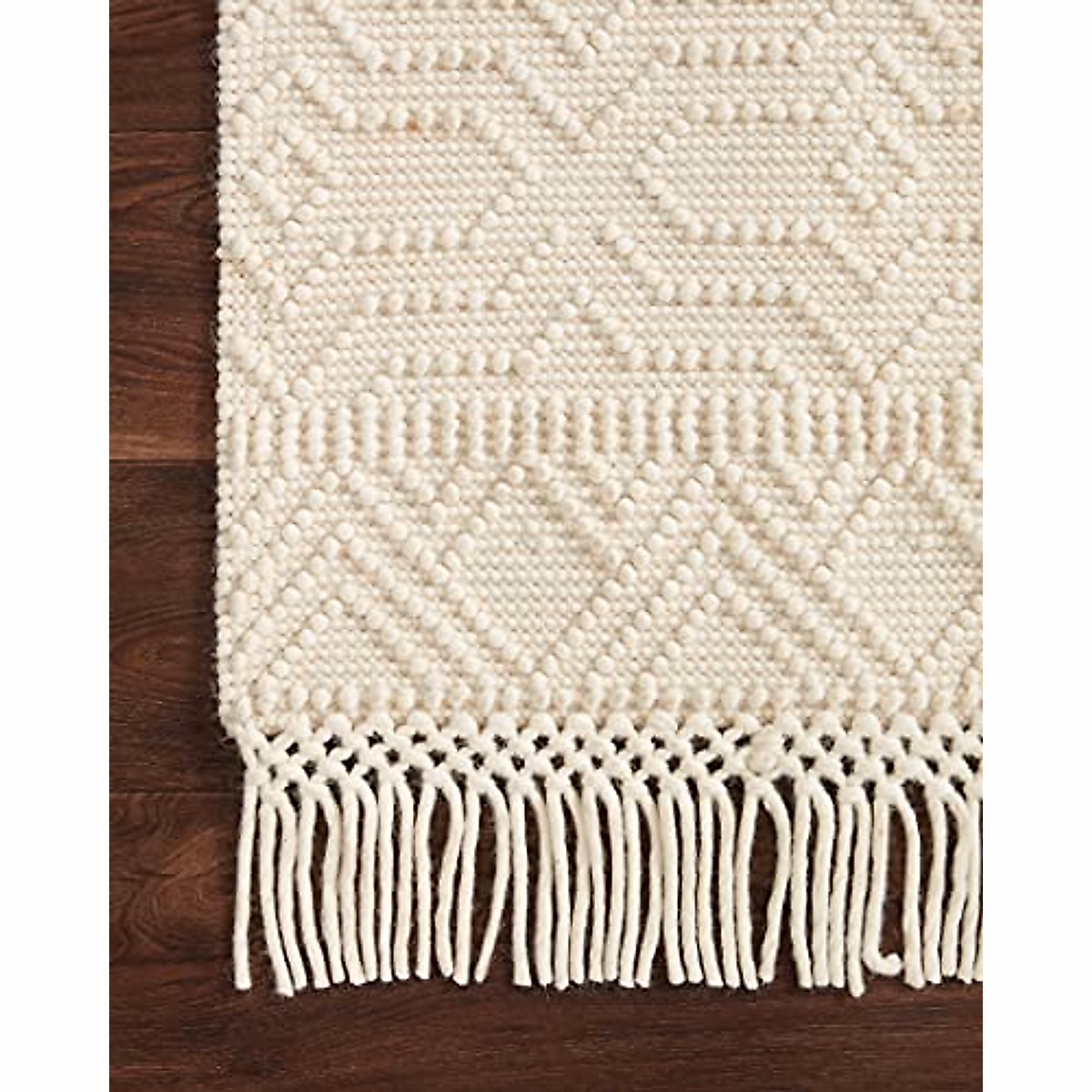 Loloi II Noelle Collection NOE-04 Ivory/Ivory, Geometric Area Rug 8'-0" x 10'-0"