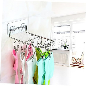 Zerodeko 4 pcs Clothes Sock Drying Hanger Laundry Hanger Drying Rack Baby Clothing Rack Baby Drying Rack Hangers Multi-Functional Socks Racks Sock Drying Rack Clip Coat Hanger Square