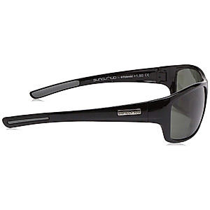 Suncloud Mens Cover Polarized Reading Sunglasses - Black Frame | Polarized Gray +2.00 Lens
