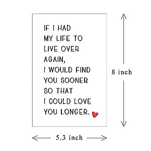 Maplelon Romantic Anniversary Card for Husband, Birthday Card for Boyfriend, Valentines Day Card for Him