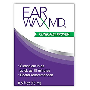EOSERA Ear Wax MD Kit - Fast-Acting Ear Wax Removal Drops | Breaks Down & Dissolves Wax in Just 1 Treatment | Clinically Proven | Gentle & Safe | Includes Rinsing Bulb | 15mL