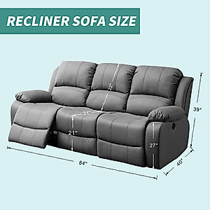 YEMYHOM 8 Pieces Stretch Recliner Sofa Cover Latest Jacquard Reclining Couch Cover with Side Pocket Anti-Slip Fitted 3 Cushion Furniture Slipcovers with Elastic Bottom (Sofa Recliner, Dark Coffee)