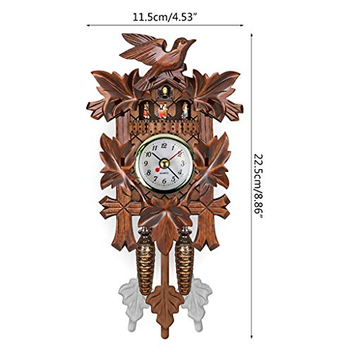 RTUGOVT Handcrafted Wood Cuckoo Wall Clock for Home Kids Room Decor Home Decoration