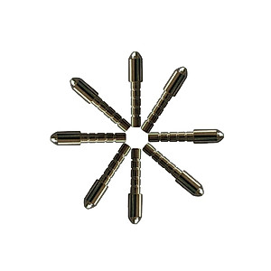 JIEXI HWYP Aluminum Arrow Glue in Points Arrow Tips for ID 4.2mm Arrow shafts Pack of 50