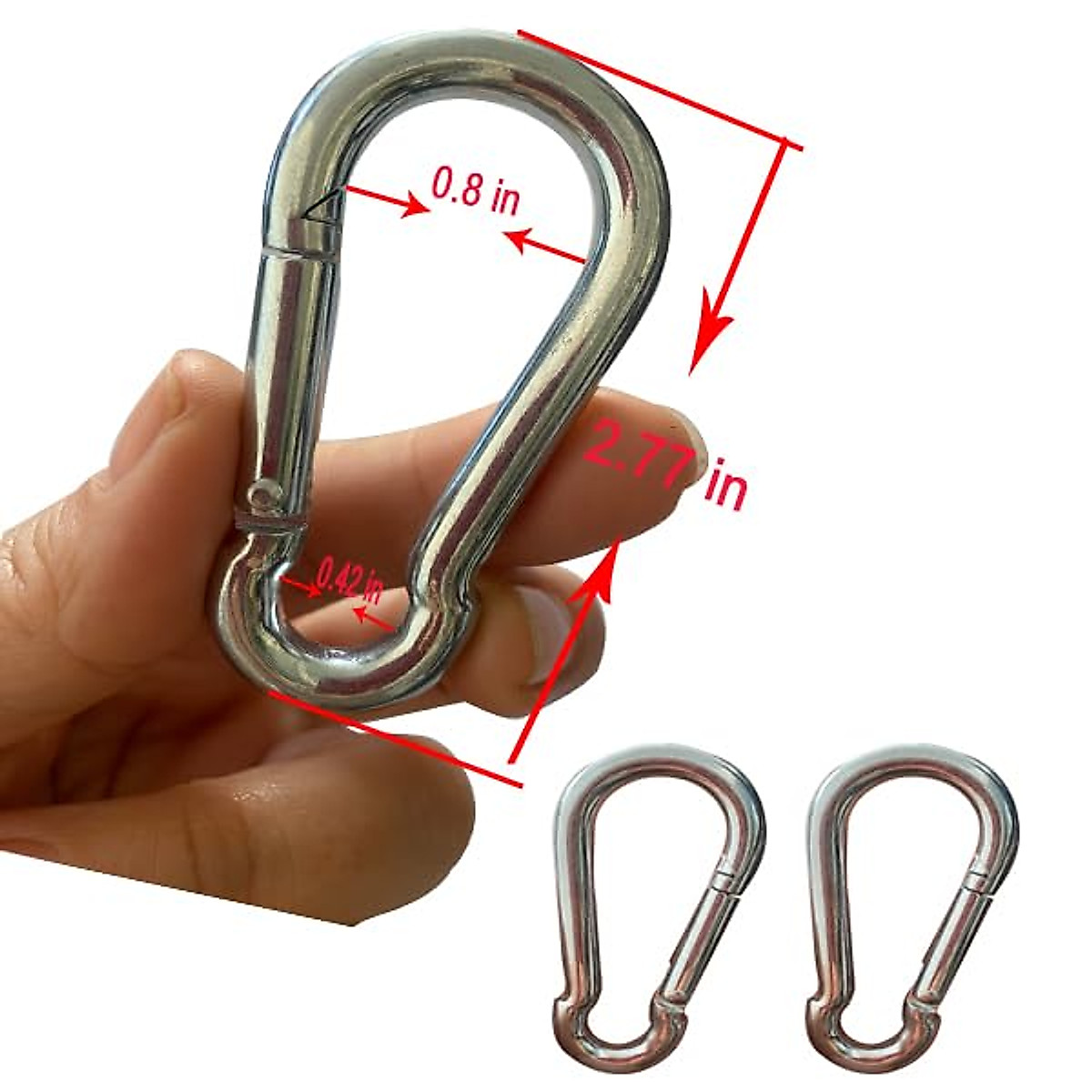 HOUERT Clothesline Rope, 3/16Inch Retracting Outdoors All-Purpose Rope for Laundry Line Dryer with 2 Carabiner Hooks (White, 100ft)