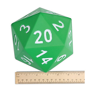 Learning Advantage Jumbo Polyhedra Die - 20 Sides - Large, Foam Dice for Games - Teach Numbers, Probability, Addition and Subtraction