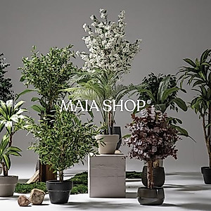 Maia Shop 4ft Artificial Banana Tree, Fake Plants for Home Decor, Natural Wood Trunk