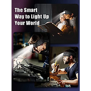 LED Headband and Magnetic Pickup Tool LED Light - Gifts for Men Women Stocking Stuffers for Dad Mom Boyfriend Friends