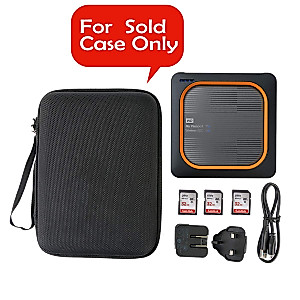 Khanka Hard Travel Case Replacement for WD 250GB 500GB 1TB 2TB My Passport Wireless SSD Portable External Drive (Inside White)