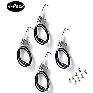 BBQ Future 4-Pack Ceramic Ignitor Electrode Replacement for Select Gas Grill Models by Kenmore, Nexgrill, Members Mark, Tera Gear and Others