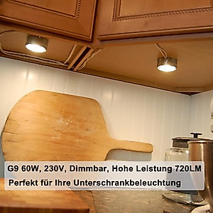 Ivyemons G9 Bulb 60 Watt - 10PCS G9 Halogen Light Bulbs 2 Pin 120V 60W Warm White, G9 Dimmable Bulb with G9 Base, High Output G9 Light Bulb for Range Hood Light, Chandeliers, Cabinet Light