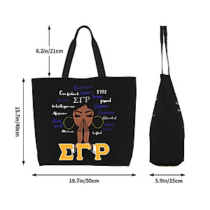 Sigma Gamma Tote Bag Rho sorority paraphernalia Reusable Grocery Tote Bag Waterproof Handbags