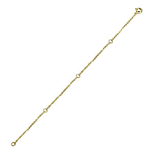 FENCCI 14K Solid Gold Chain Necklace Extender 4 Inch, Delicate Durable Adjustable Gold Chain Extender for Gold Necklace Bracelet Anklet (4 inch-Yellow Gold)