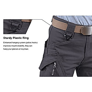 LABEYZON Men's Outdoor Work Military Tactical Pants Lightweight Rip-Stop Casual Hiking Cargo Pants Men (Dark Gray, 38W x 30L)