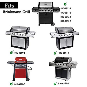 Hisencn Grill Burner Tube Replacement for Brinkmann 810-2511-S, 810-2512-S, 810-3660-S, 810-4220-S,  810-4535-S and more Gas Grill Models, 15 5/16 inch Stainless Steel Burner Pipe