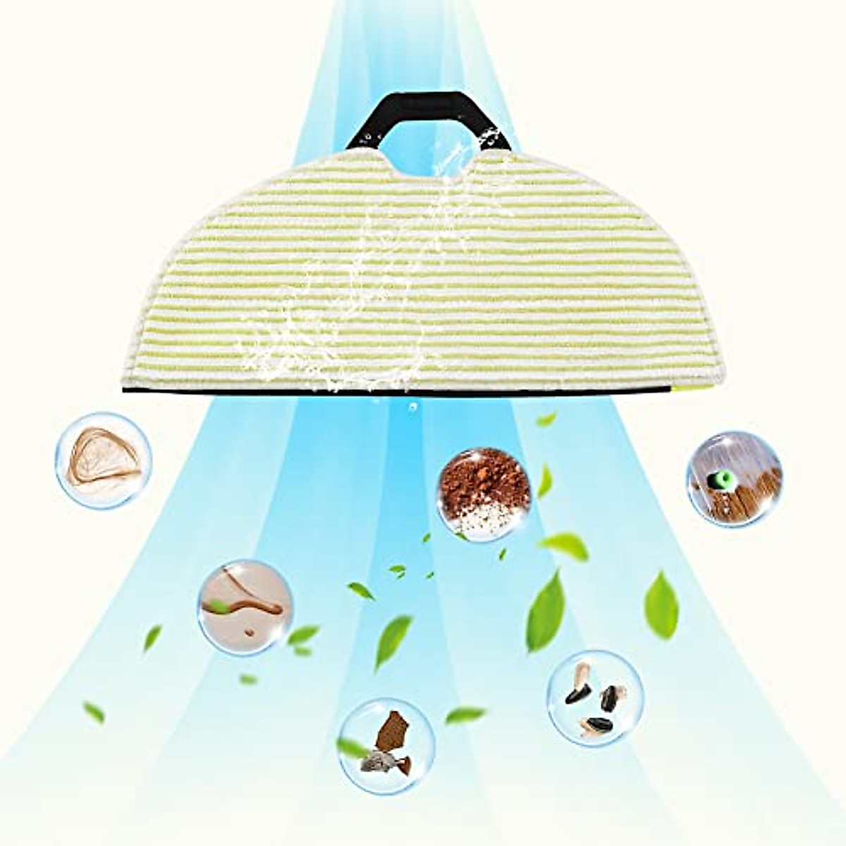 BSRTOP Vacuum Mop Replacement Pads Kit: 10pcs Replacement Parts Side Brushes Filters & Cleaning Mop Pads for Shark RV2001WD AV2001WD Robot