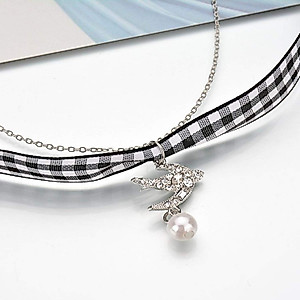 Alpurple 50 Yard Large Buffalo Check Ribbon -3/8 Inch Black and White Gingham Ribbon- Plaid Ribbon, Lumberjack Ribbon for Lumberjack Party Supplies and Christmas, Valentine's DIY Craft (Black-3/8)