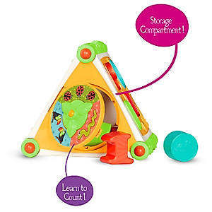 Battat – Activity Cube & Shape Sorter – 8 Shapes & Bead Maze – Music & Lights – Learning Toy For Toddlers, Kids – Jungle Fun! Activity Center – Jungle Fun! Activity Center