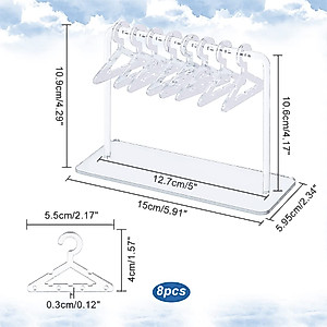 PH PandaHall Coat Hanger Earring Holder, Jewelry Display Dangle Earring Hanging Organizer Mini Earring Necklace Hanger Ear Studs Display Rack for Retail Show Personal Exhibition, 2.3x5.9x4.2inch
