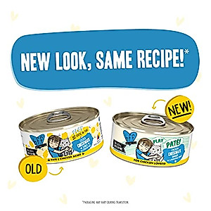 B.F.F. PLAY - Best Feline Friend Paté Lovers, Aw Yeah!, Chicken Checkmate with Chicken, 5.5oz Can (Pack of 8)