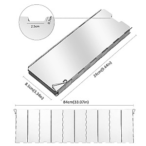 Uning Camp Stove Windscreen, 10 Plates Lightweight Folding Outdoor Picnic Cooker Stove Wind Screen Windshield for Camping Stove Backpacking Stove Butane Stoves Alcohol Stoves