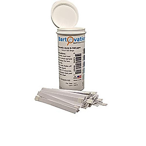 Peracetic Acid Test Strips, 0-160 ppm [Vial of 100 Strips]