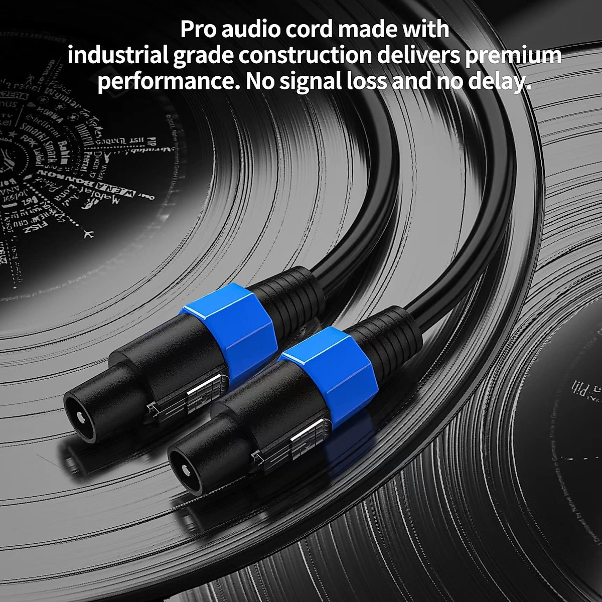 Wdpqyy 2-Pack 10 Feet Audio Speakon to Speakon Cable, Professional 12AWG Guage Wire Audio Speaker Cable with Twist Lock