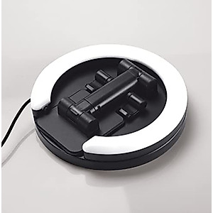 Merkury Foldable Phone Stand with Ring Light - Black