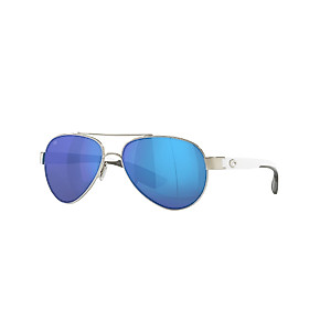Costa Del Mar Woman Sunglasses Palladium Frame, Blue Mirror Lenses, 56MM