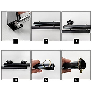 LIXADA 1 Pair Kayak Outrigger Sidekick Arms Canoe Boat Fishing Stablizer System Rack Mount, Black