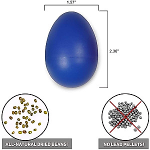 NextEgg Egg Shaker Set - Non Toxic Baby Musical Instruments and Toddler Percussion - Music Shaker Eggs for Infants, Kids and Adults - Hand Shaker Rhythm Instrument for Classroom or Preschool (3-Pack)